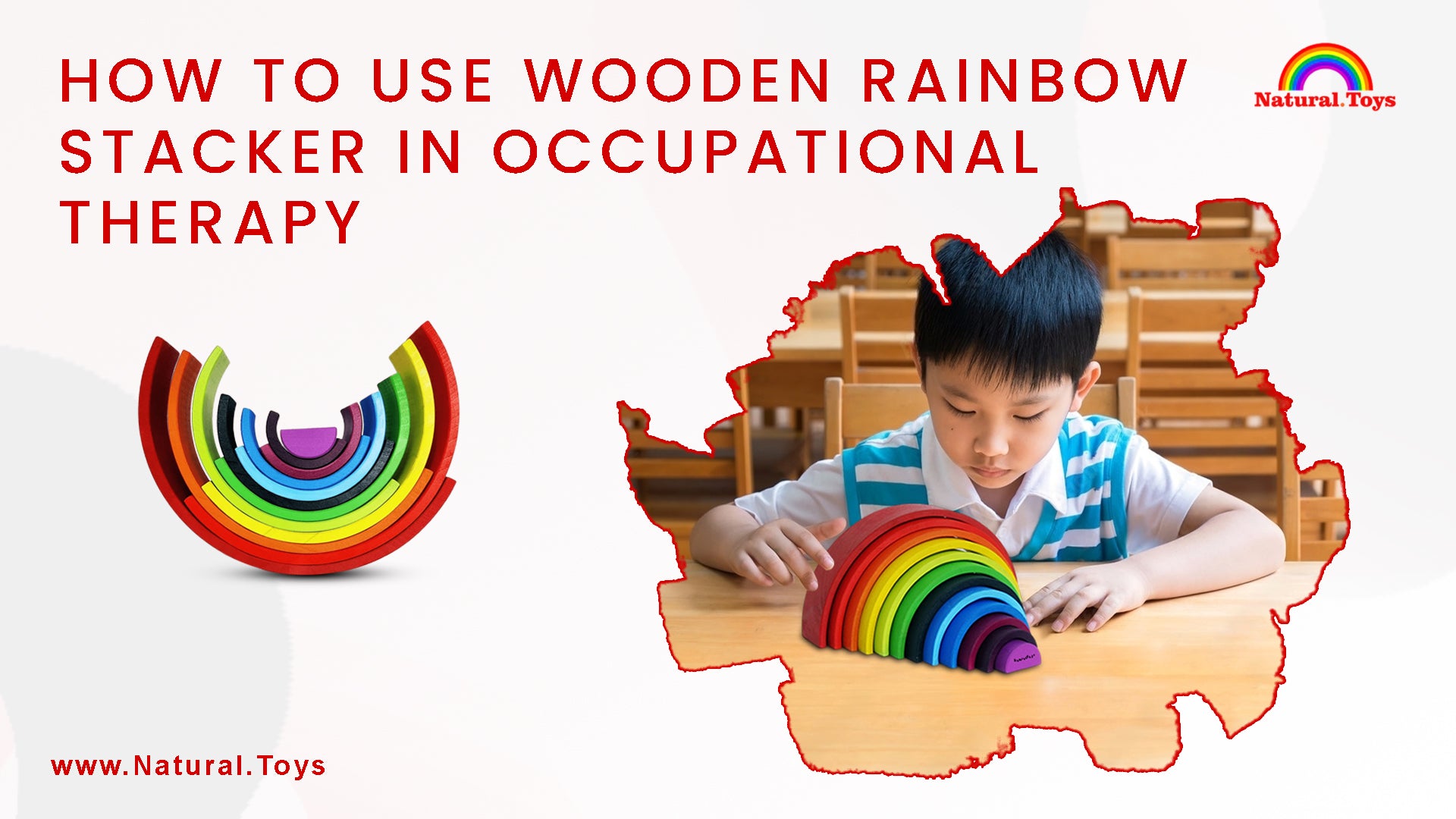How to Use Wooden Rainbow Stacker in Occupational Therapy | Natural ...